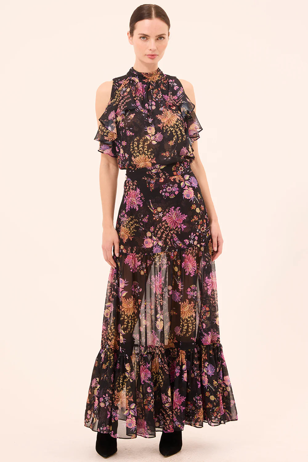 Mavi Skirt Dusted Cluster Chiffon - MISA